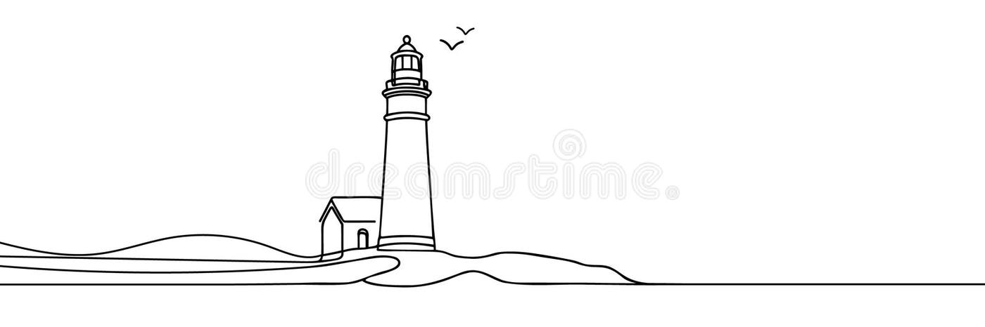 Lighthouse Continuous Line Drawing Stock Illustrations – 78 Lighthouse ...