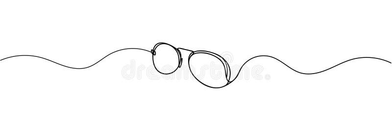 Continuous Single Drawn One Line Drawing of Isolated Vector Object Eye ...