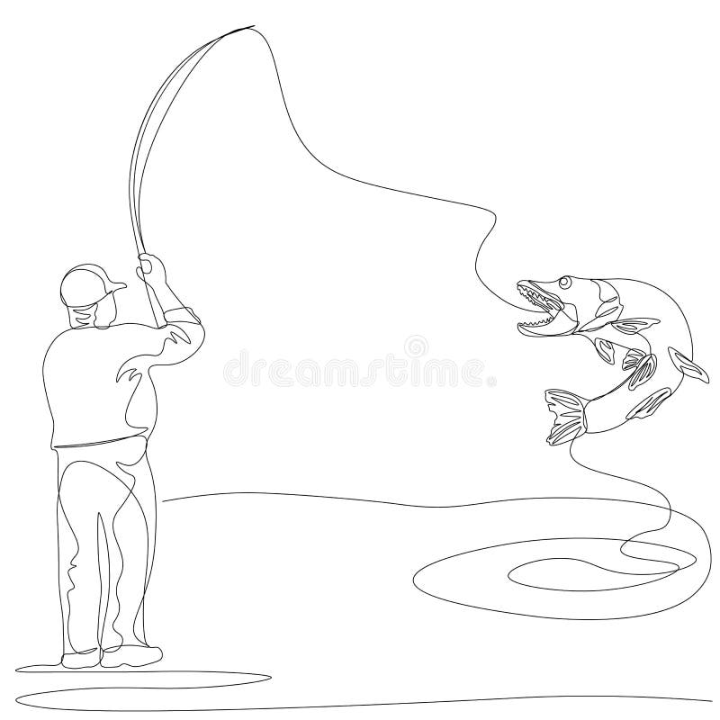 Fishing One Line Stock Illustrations – 1,264 Fishing One Line Stock ...