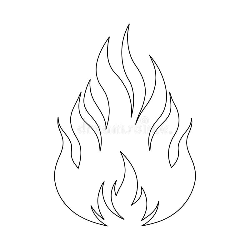 Continuous Single Line Bonfire Illustration - Minimalist Outline ...