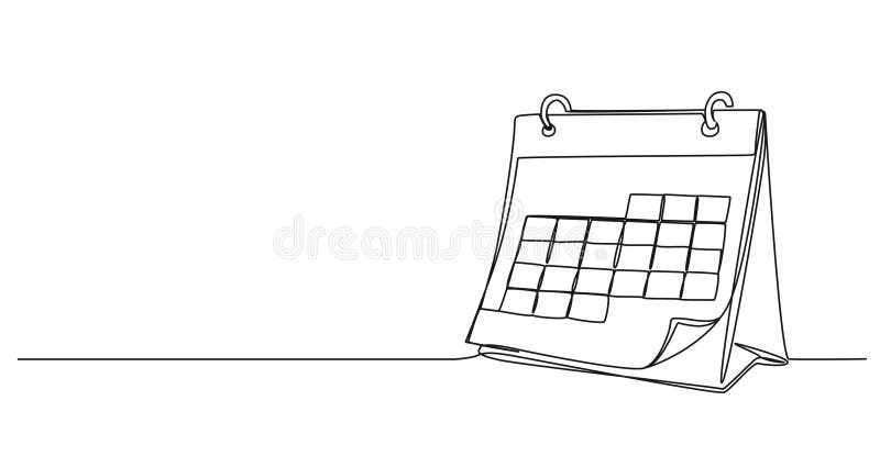 Single Line Drawing Desk Calendar Stock Photos - Free & Royalty-Free ...
