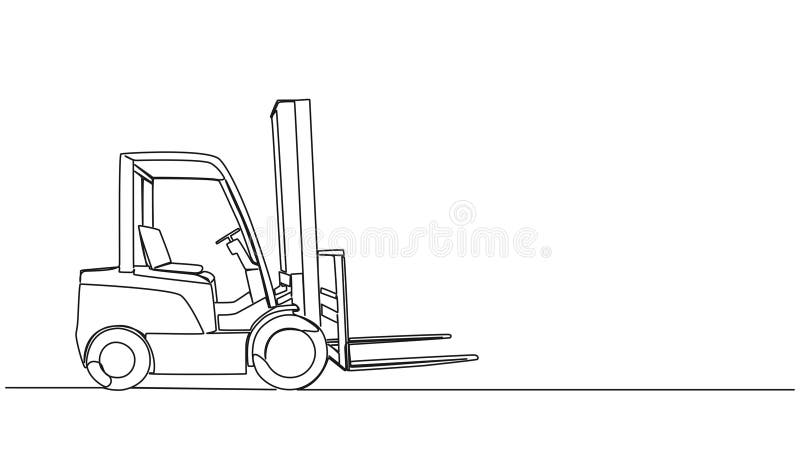 Fork Lift Line Drawing Stock Illustrations – 97 Fork Lift Line Drawing ...
