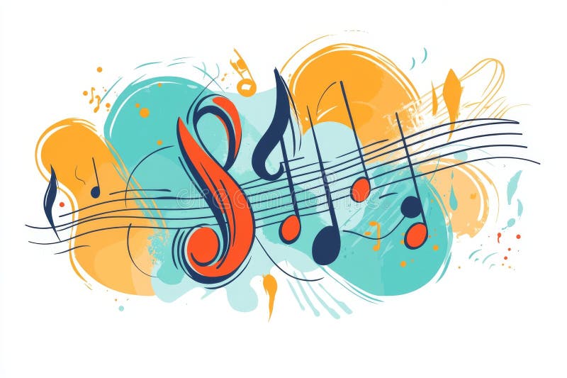 A Continuous, Single-line Drawing Forms an Abstract Music Note ...