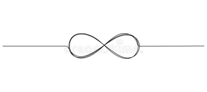 Continuous Single Line Drawing of Infinity Symbol with Heart Shape ...