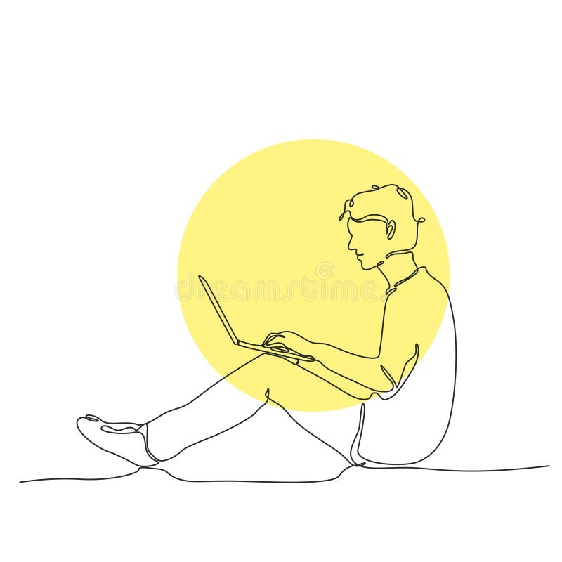 Continuous Line Drawing Working Home Stock Illustrations – 188 ...