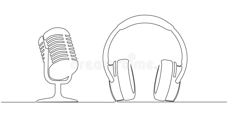 Line Drawing Podcast Stock Illustrations – 1,056 Line Drawing Podcast ...