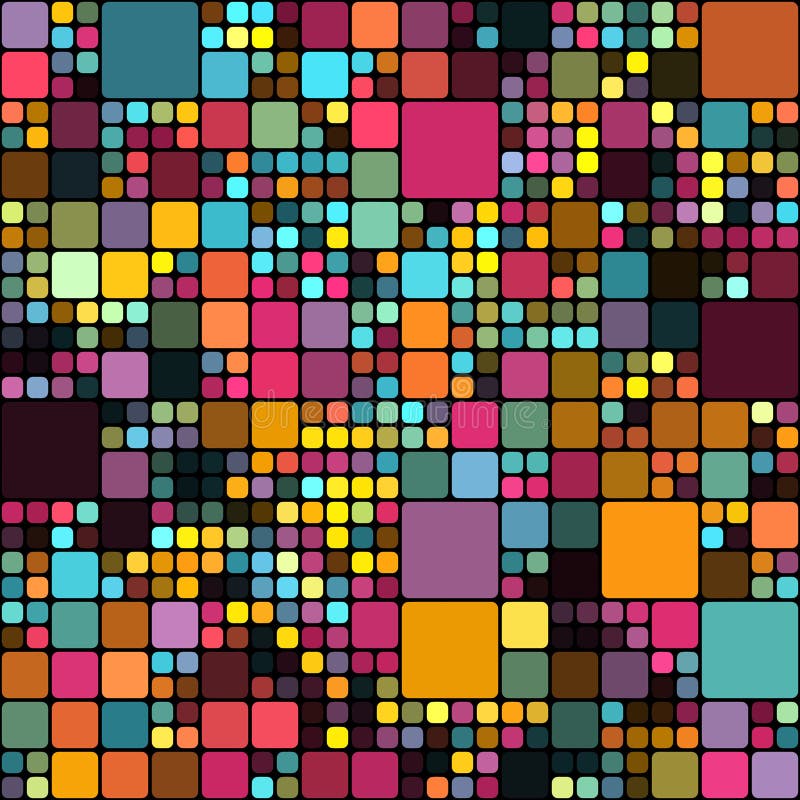 Continuous Square Mosaic Pattern Stock Vector Illustration Of