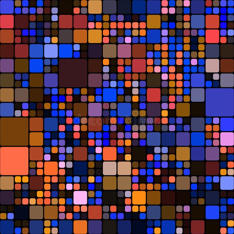 Continuous Square Mosaic Pattern Stock Vector - Illustration of square ...