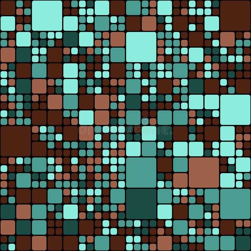 Continuous Square Mosaic Pattern Stock Vector - Illustration of medley ...