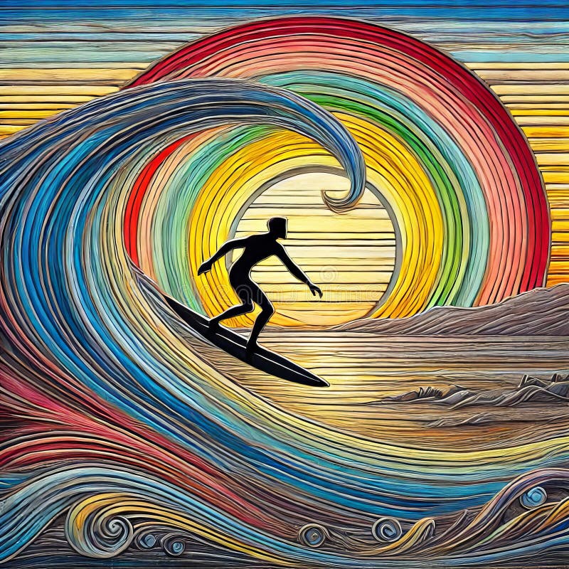 A Continuous Stream of Color Marks the Eternal Cycle of Dayâ€ Stock ...