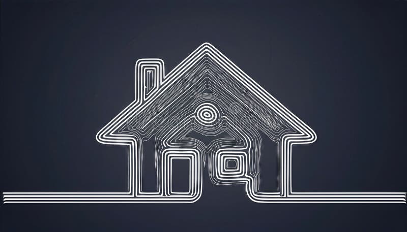 Continuous Thin Line Home Icon Simplistic yet Elegant Minimalist Design ...