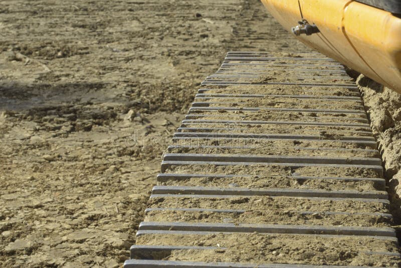 Continuous Track on an Excavator Stock Image - Image of vehicle ...