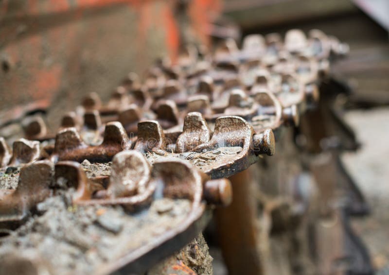 Continuous Tracks of the Bulldozer Stock Image - Image of machine ...