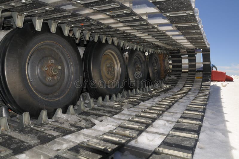 Continuous Tracks - Snowcat Stock Photo - Image of grooming, propulsion ...
