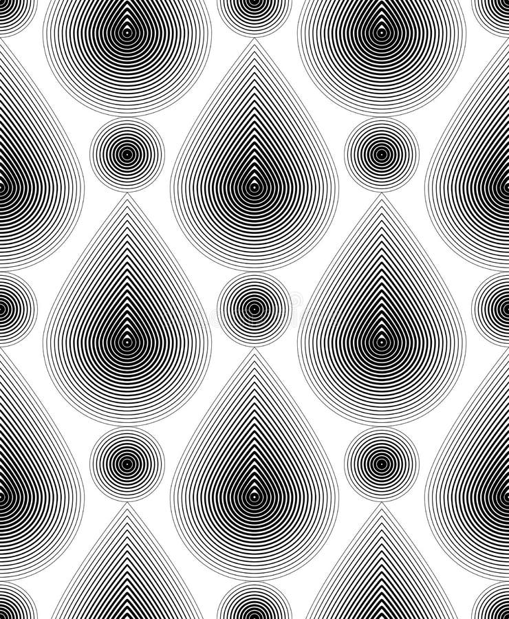 Continuous Vector Pattern with Black Graphic Lines, Decorative Stock ...