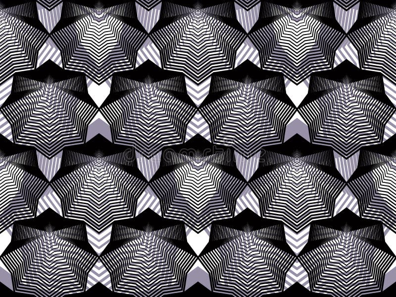 Continuous Vector Pattern with Graphic Lines, Decorative Abstract ...