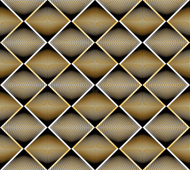 Continuous Vector Pattern with Graphic Lines, Decorative Abstract ...