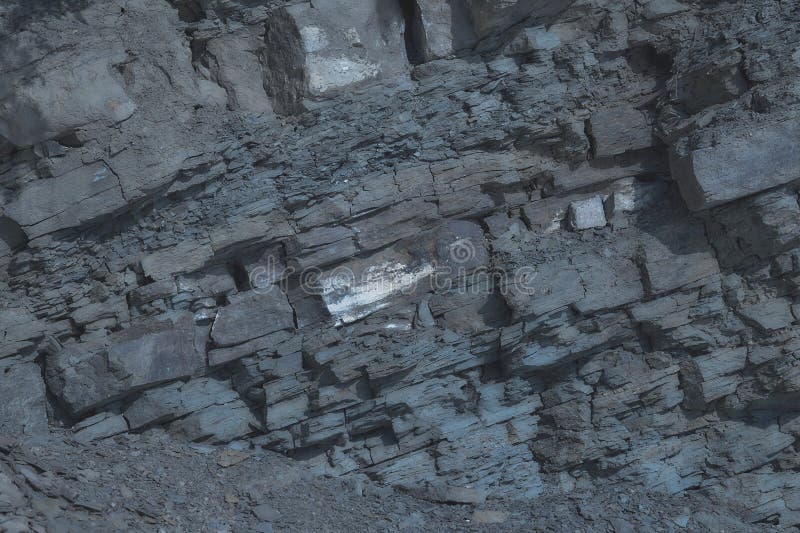 Background Layers of Gray Stone Rock Formation. Evening Moon Light ...