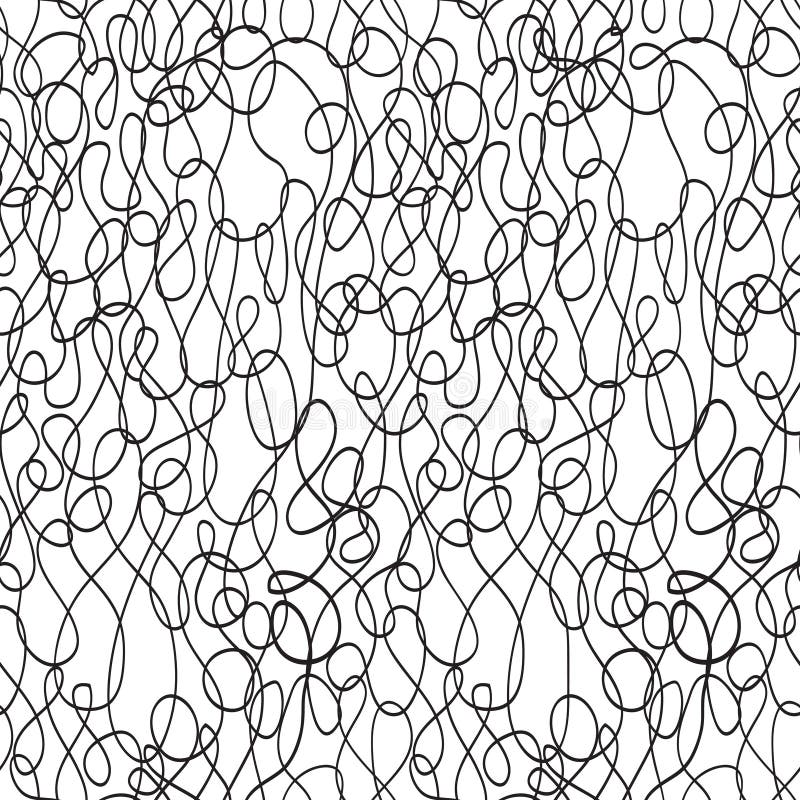 Continuous Wavy Lines Seamless Pattern Stock Vector - Illustration of ...