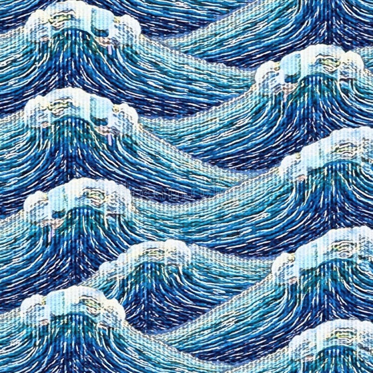 Continuous White Stylized Wave Pattern, Minimalist Elegant Design ...