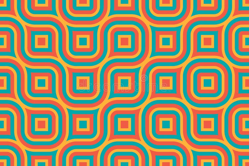 Continuous Wide Retro Background - Vector Illustration Stock Vector ...