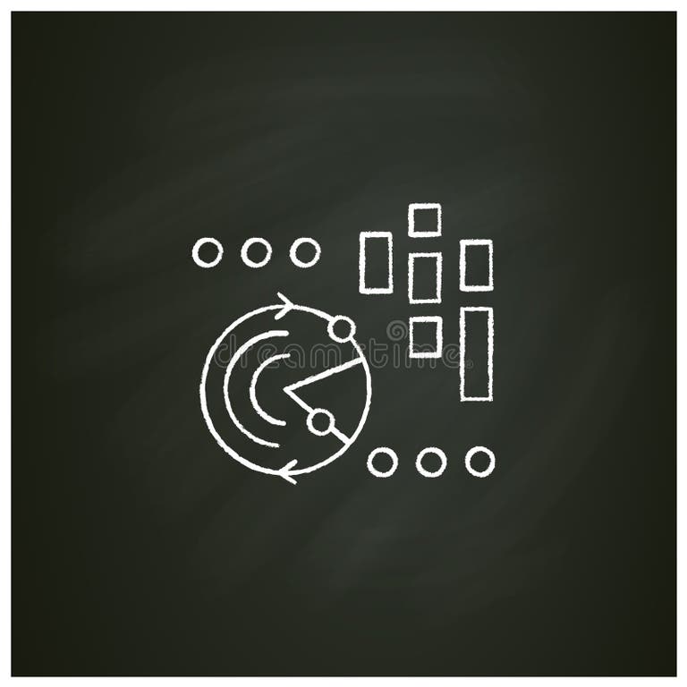 Continuously Data Update Chalk Icon Stock Vector - Illustration of ...