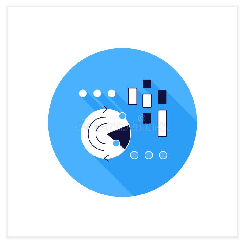 Continuously Data Update Flat Icon Stock Vector - Illustration of ...