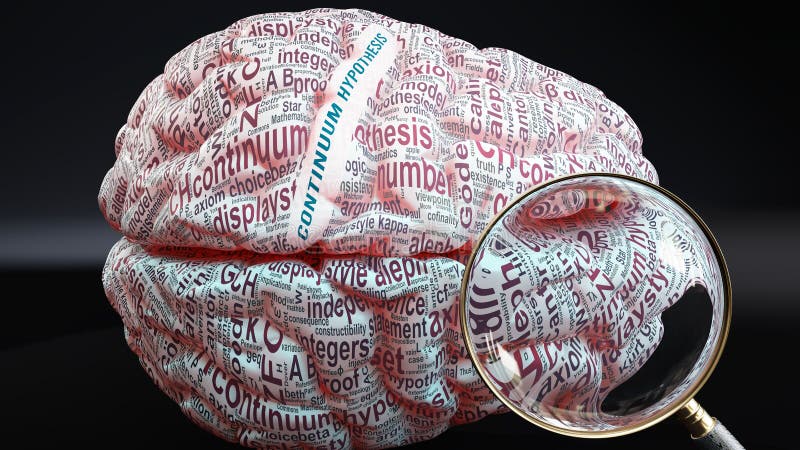 Continuum Hypothesis in Human Brain Stock Illustration - Illustration ...