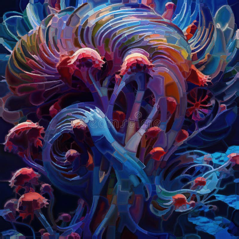 Continuum of Shards of Color Stock Illustration - Illustration of ...