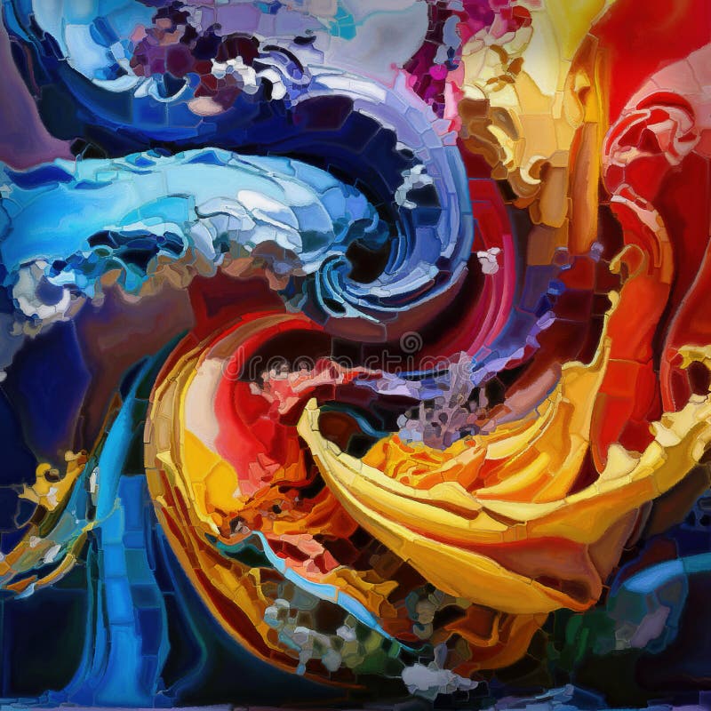 Continuum of Shards of Color Stock Photo - Image of canvas, shapes ...