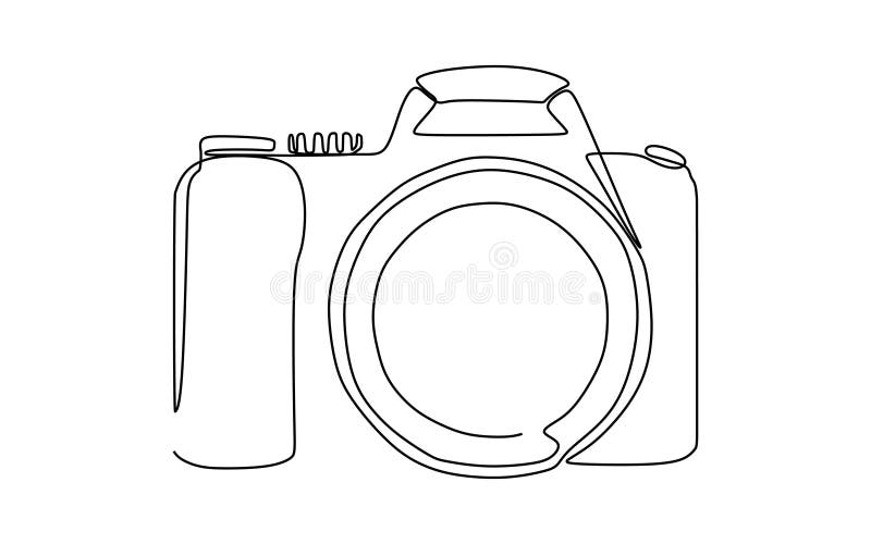 Camera Simple Line Drawing