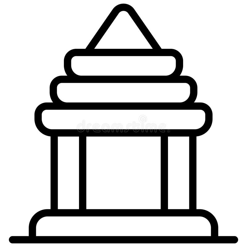Contorno Vectorial De Templo Ilustración del Vector - Ilustración de ... Contorno Vectorial De Templo Ilustración del Vector - Ilustración de ...