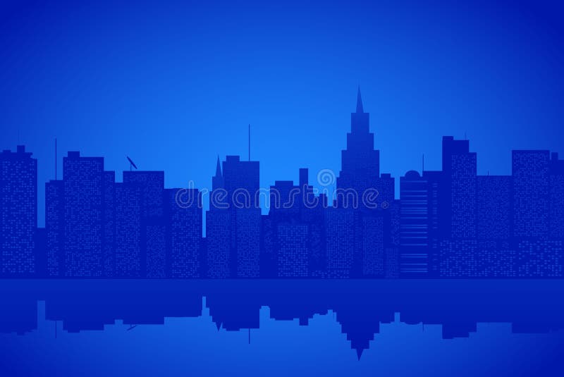 Contour of the big city stock vector. Illustration of metropolis - 64181205