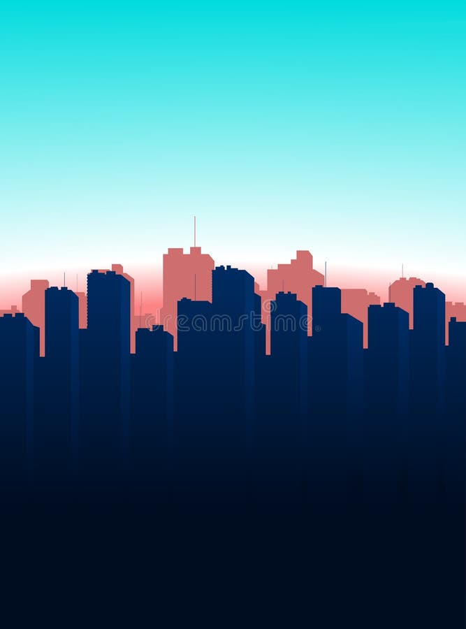 Contour of the big city stock vector. Illustration of contour - 66676447