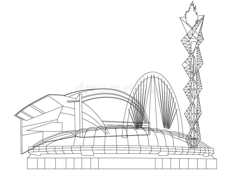 Contour Building stock illustration. Illustration of architecture ...