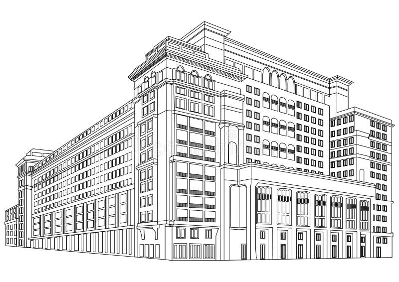 Contour Building stock illustration. Illustration of architecture ...