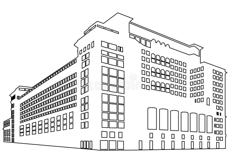 Contour Building stock vector. Illustration of construction - 36016972