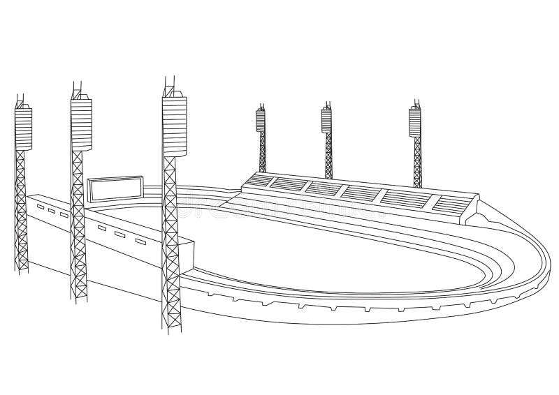 Contour Building stock illustration. Illustration of design - 36016955