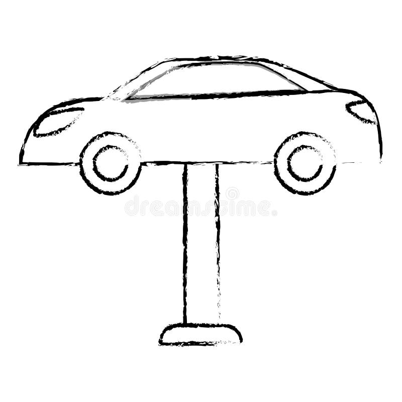 Contour Car Repair Icon Image Stock Illustration - Illustration of ...