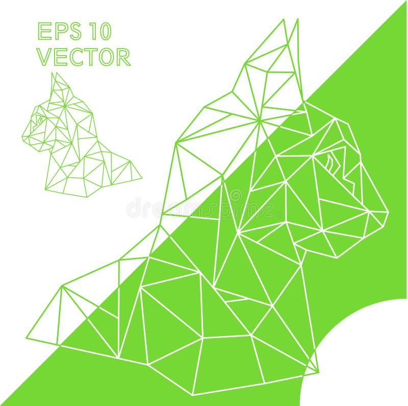 Contour Cat Geometric Animal Vector Stock Vector - Illustration of ...