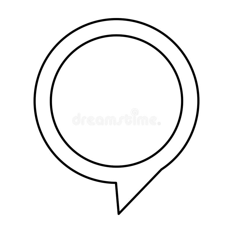 Contour Chat Circle Bubble Icon Stock Illustration - Illustration of ...