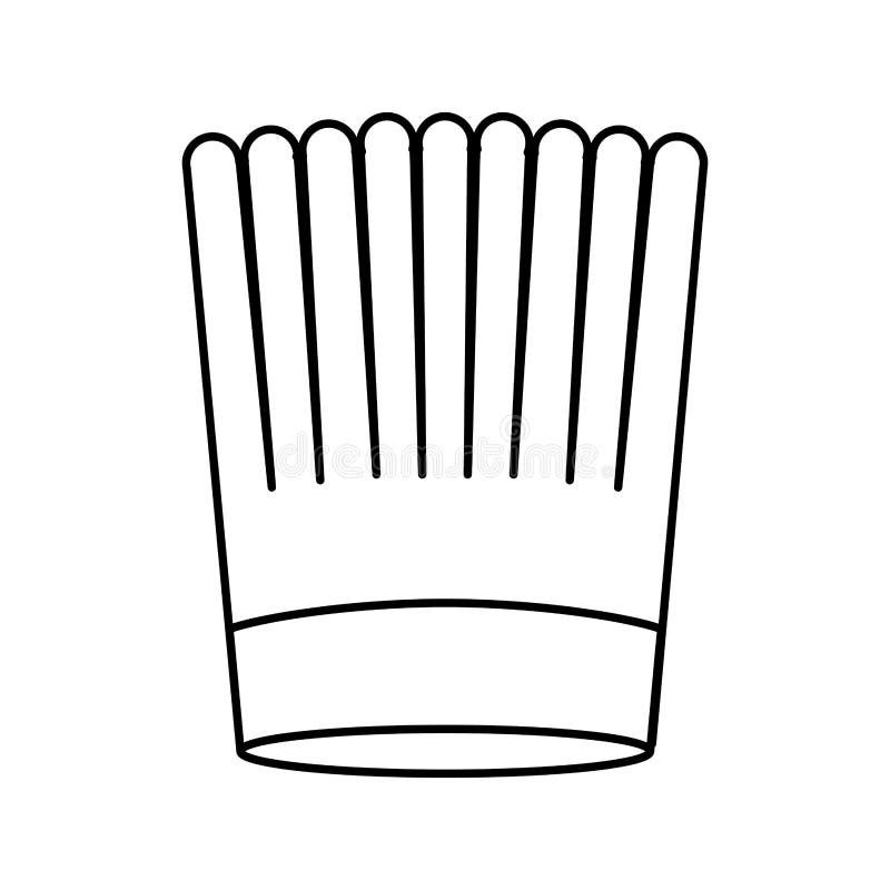Contour of Chefs Hat Striped Stock Vector - Illustration of cuisine ...