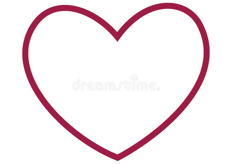 Contour De Coeur Rouge