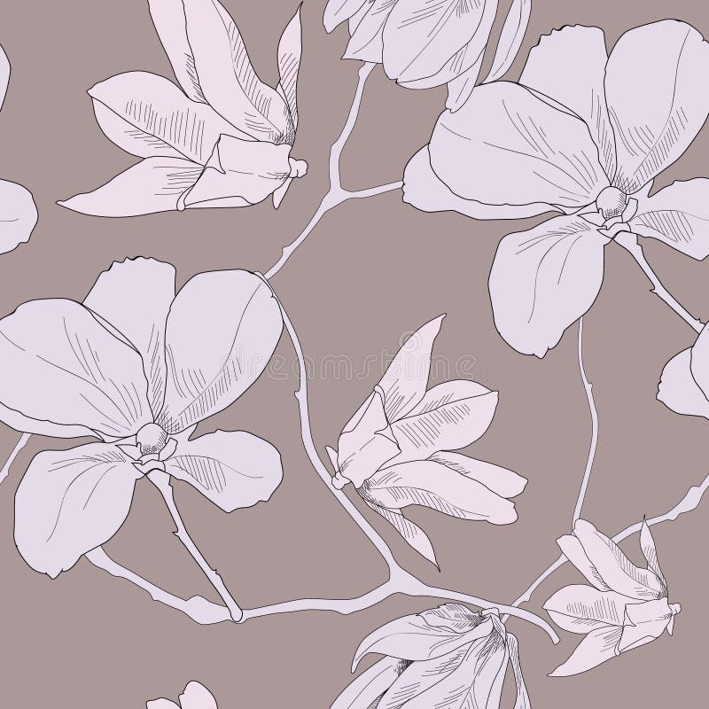 Contour drawing flower stock vector. Illustration of flower - 47440146