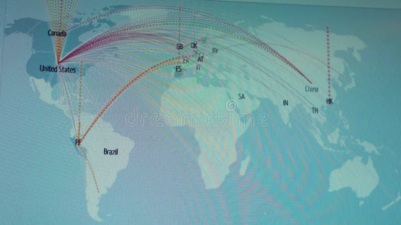 Contour Effect of World Map with Different Targets for Cyber Attack ...