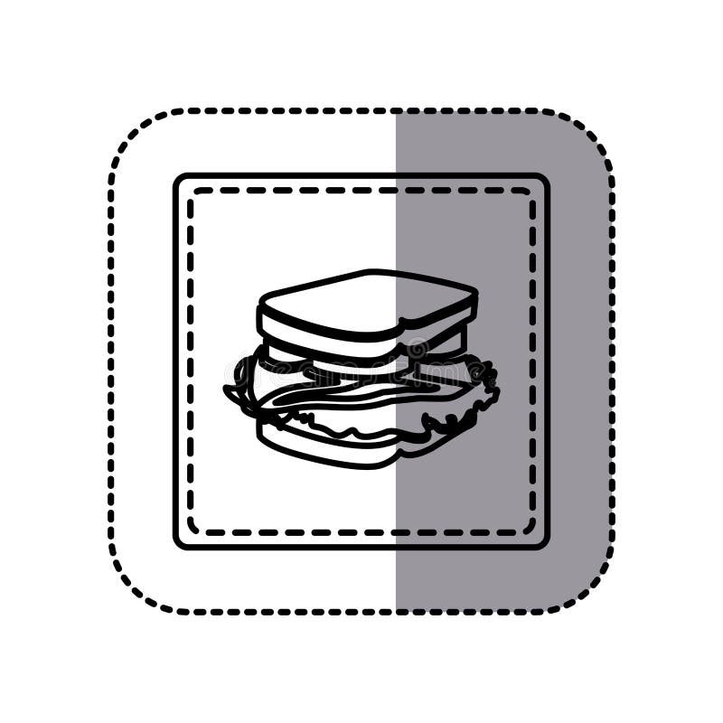 Sandwich Pictogram Icon Image Stock Vector - Illustration of cuisine ...