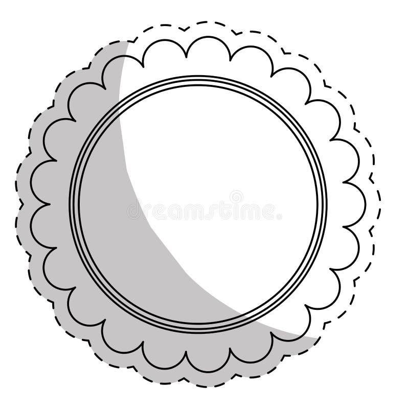 Contour Flower Shape Label Image Stock Illustration - Illustration of ...
