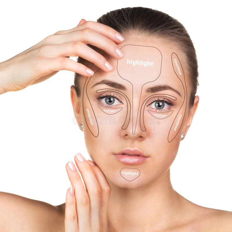 1,002 Highlight Contour Face Chart Stock Photos - Free & Royalty-Free ...