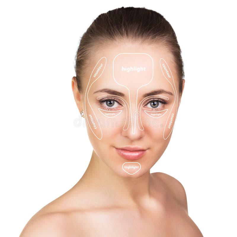 Contour and Highlight Makeup. Stock Image - Image of correction, makeup ...