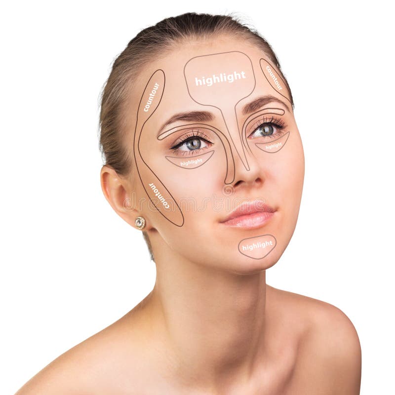 Contour and Highlight Makeup. Stock Photo - Image of cosmetic, face ...